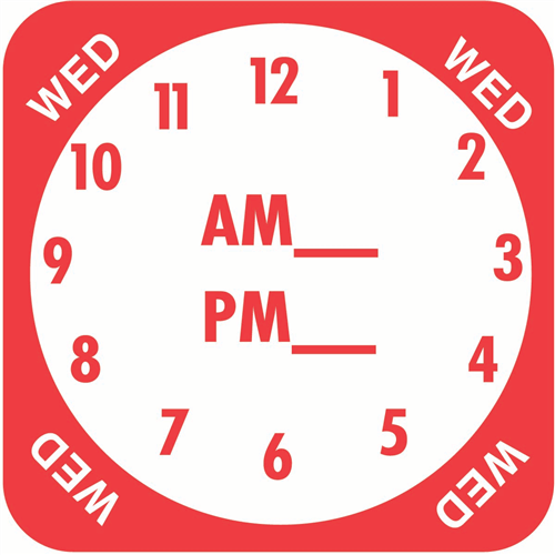 1" SupeRemovable Clock Dot - English - Wed